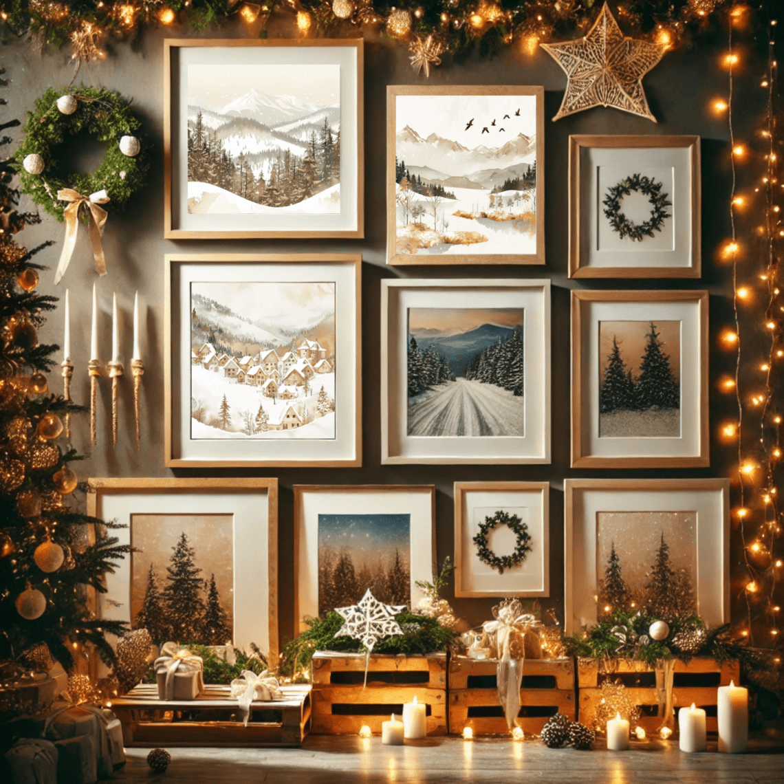 Christmas Winter Wall Art Set – A Magical Addition To Your Home! | AffyLife